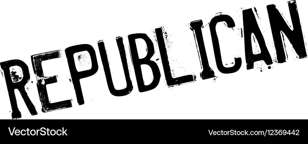 Republican stamp rubber grunge Royalty Free Vector Image