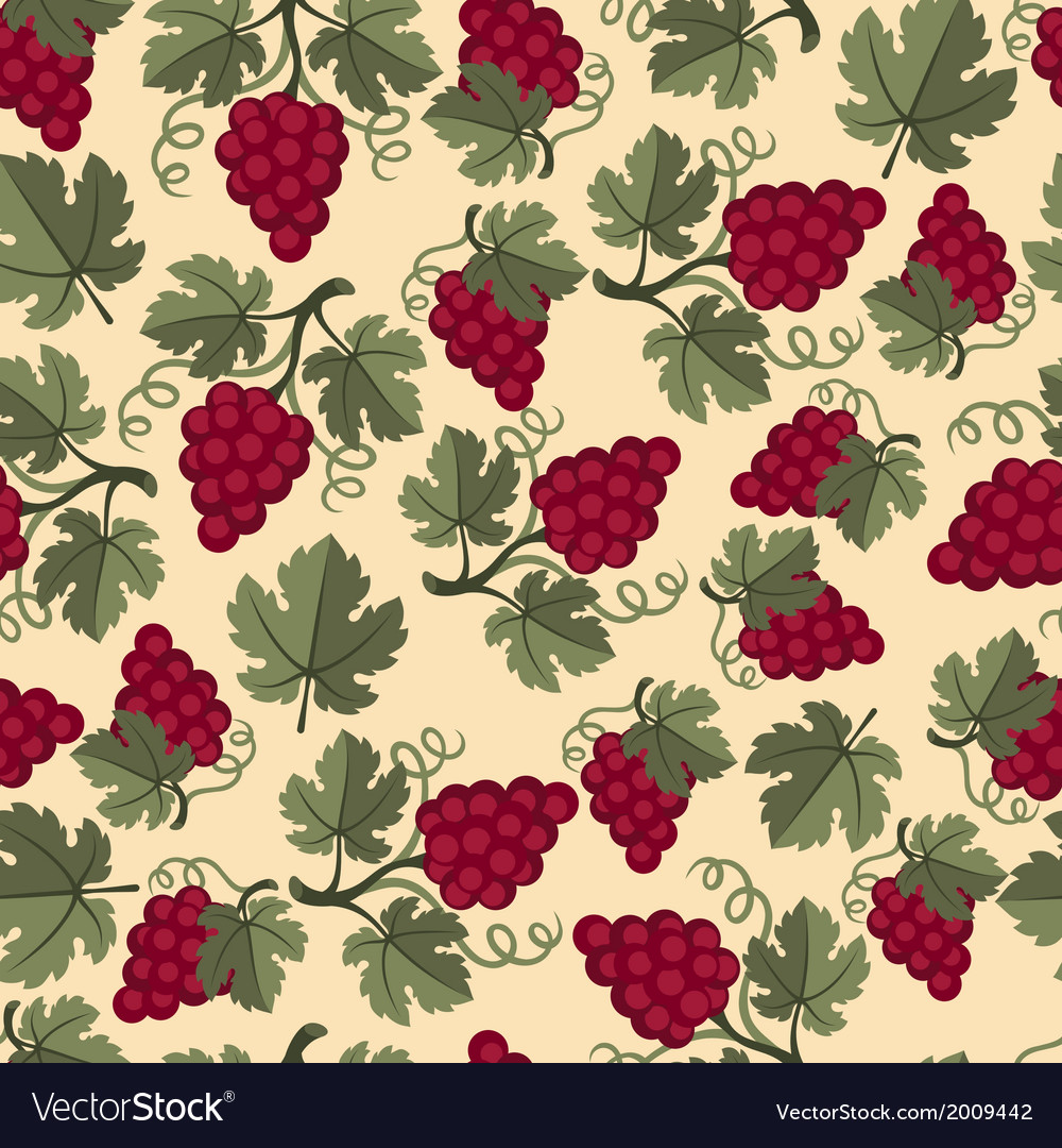 Seamless pattern with grapes Royalty Free Vector Image