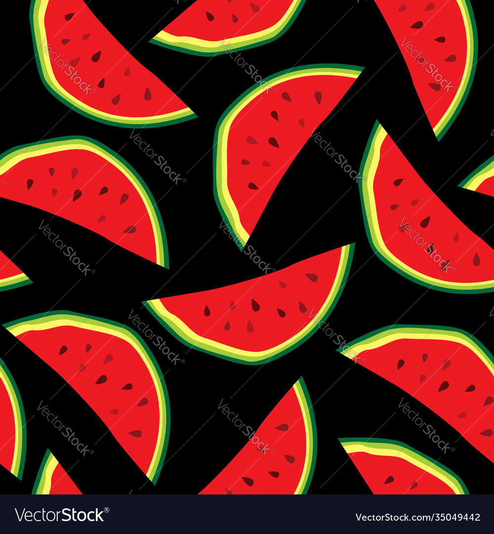 Seamless pattern with watermelons background Vector Image Seamless pattern with watermelons background Vector Image