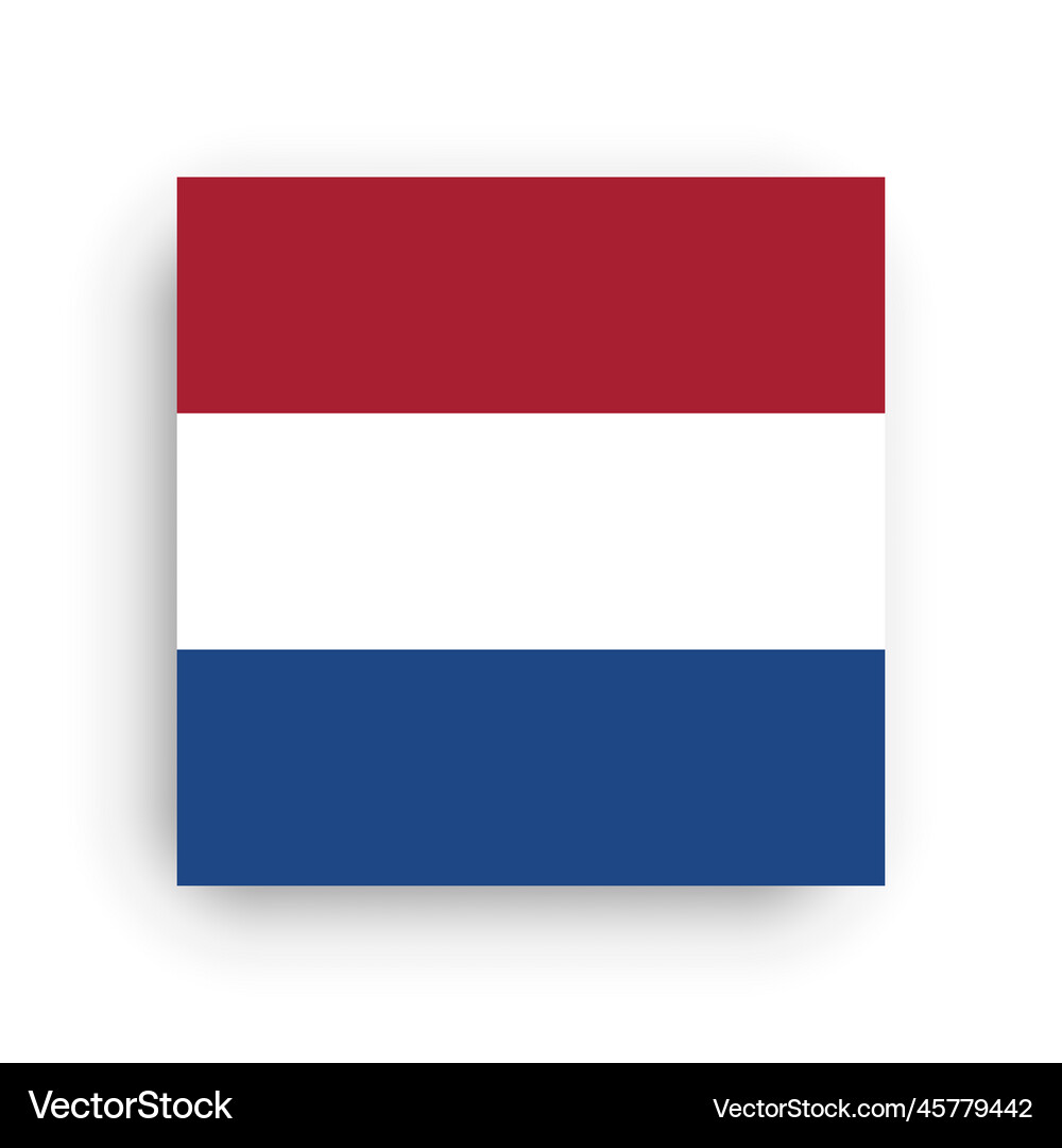 Square flag of netherlands Royalty Free Vector Image