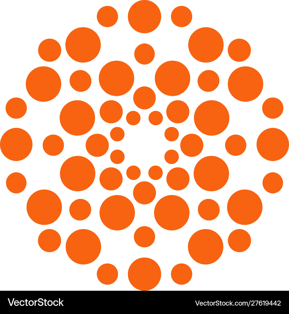 Unusual isolated orange emblem network symbol Vector Image