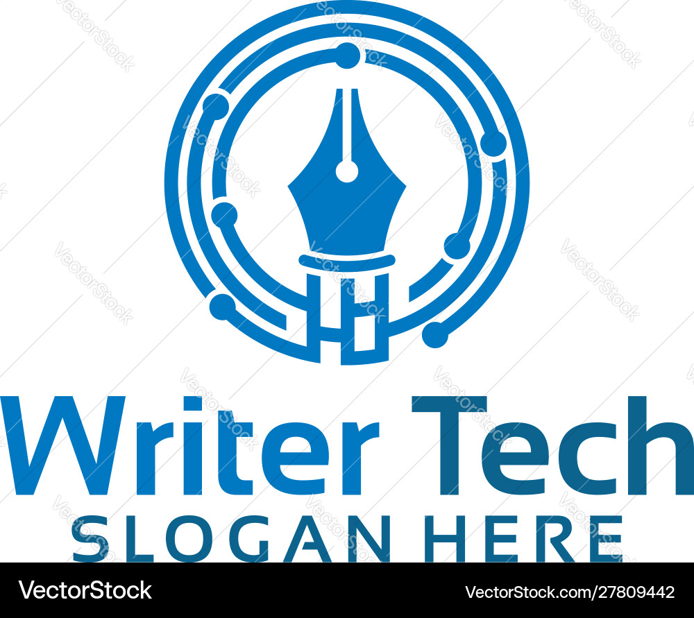 Writer logo designs simple pen logo symbol Vector Image