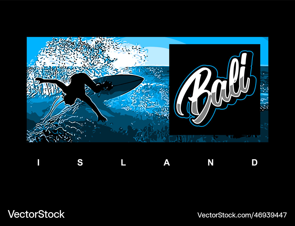 Bali island template for graphic design Royalty Free Vector