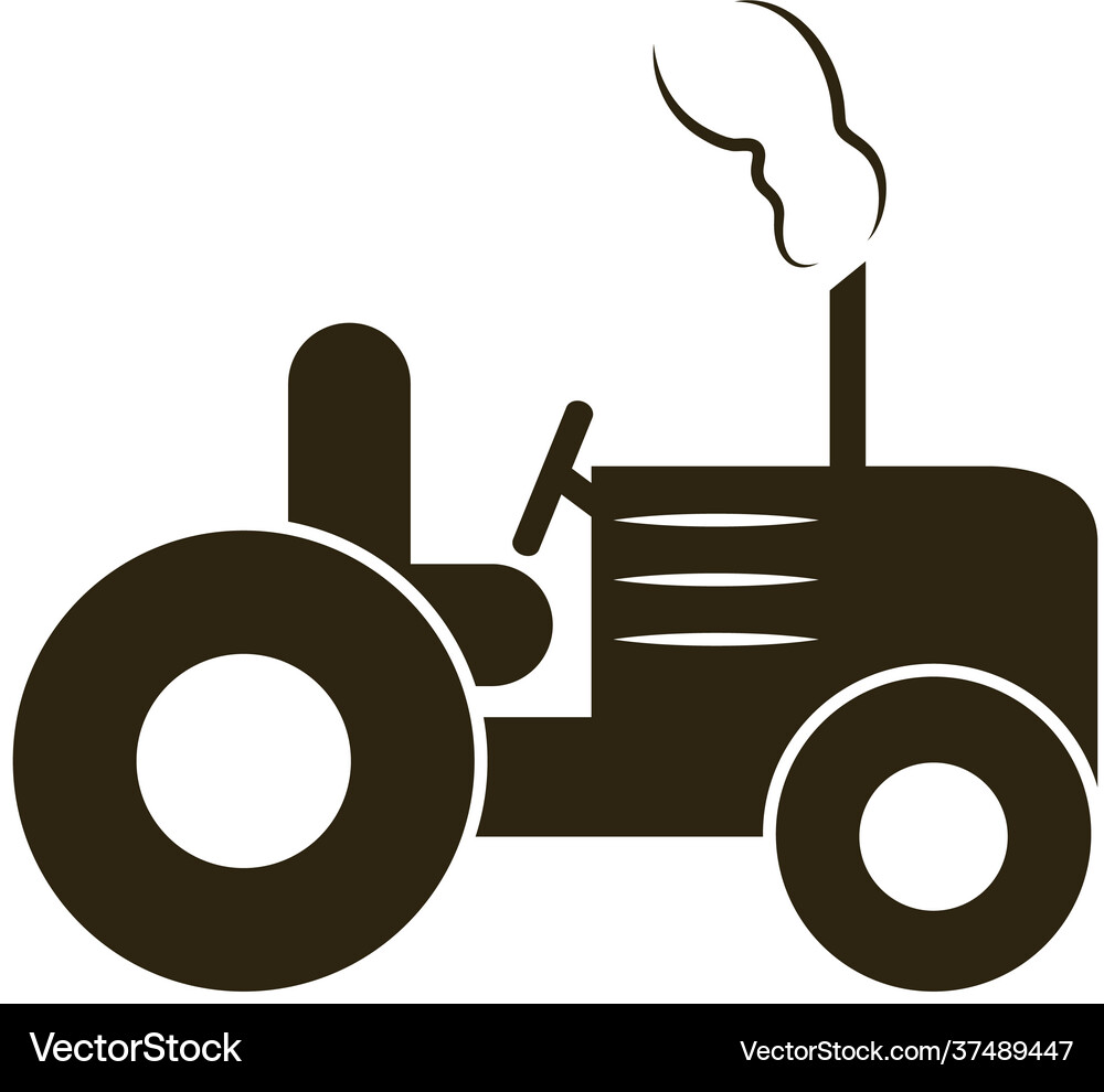 Farm Tractor Icon Royalty Free Vector Image Vectorstock