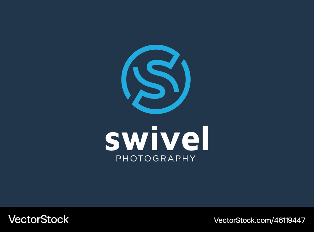 Letter s swap switch swivel spin rotation logo Vector Image