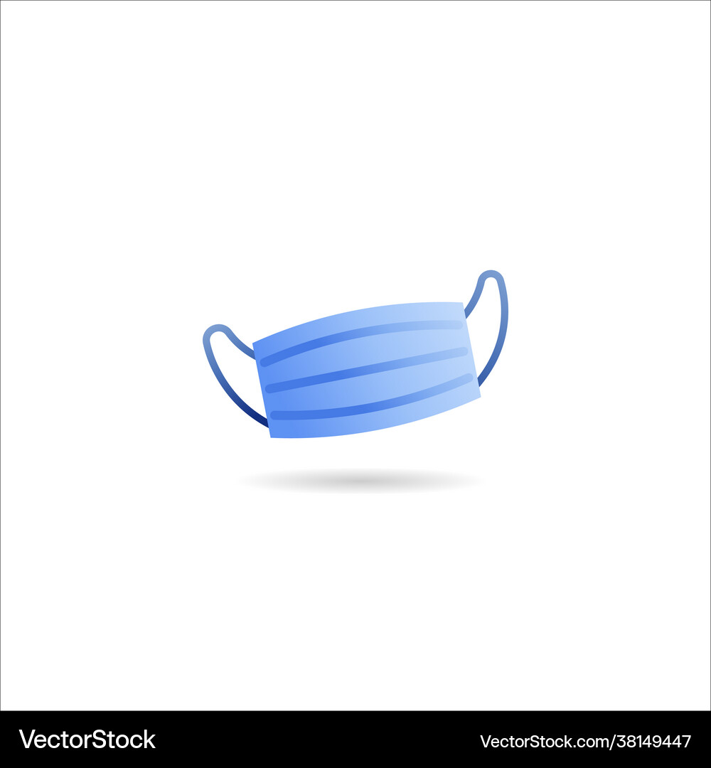 Mask icon flat style and colorful design Vector Image