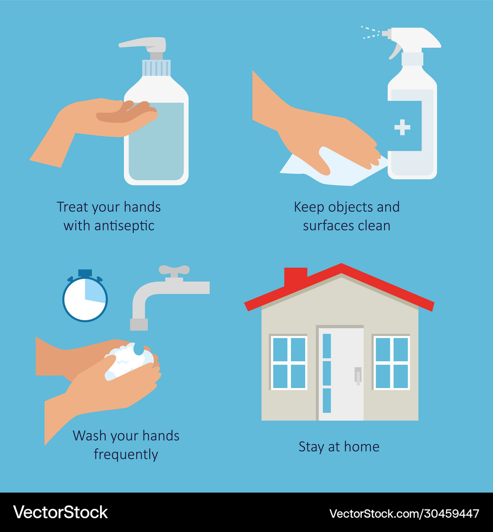 Poster prevention coronavirus 2019 ncov Royalty Free Vector