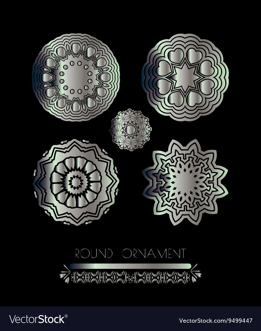 Royal circle design elements Royalty Free Vector Image