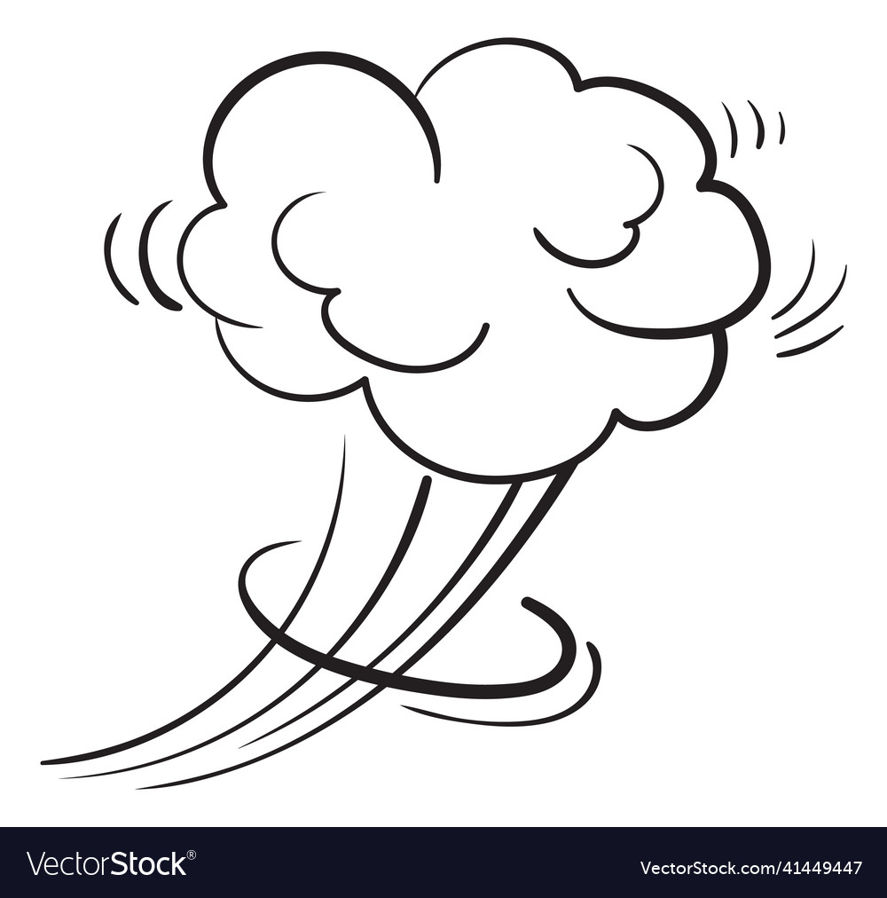 Speed comic effect air cloud motion lines Vector Image