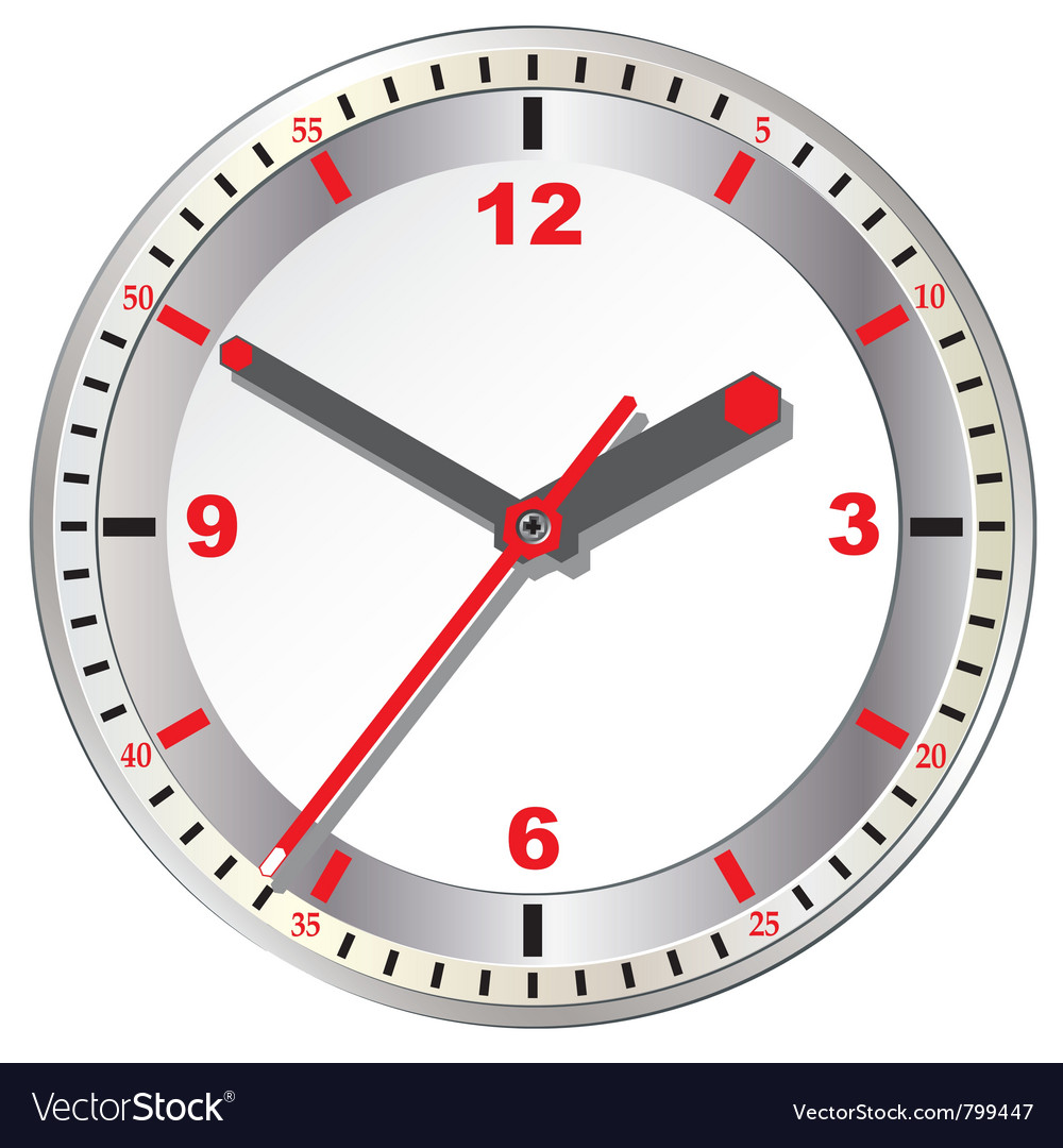 Wall clock Royalty Free Vector Image - VectorStock
