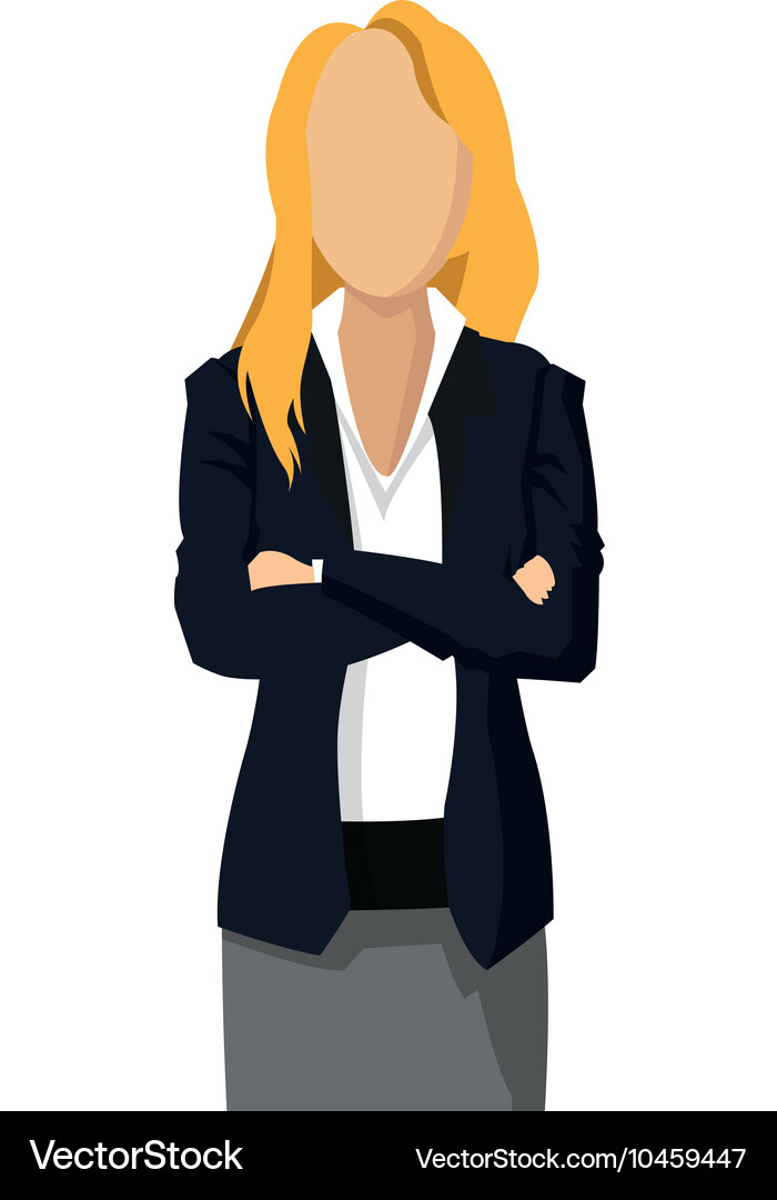 Woman character with suit icon Royalty Free Vector Image