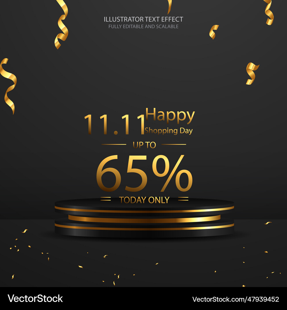 1111 super sale banner Royalty Free Vector Image