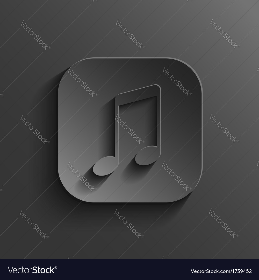 Note icon - black app button Royalty Free Vector Image