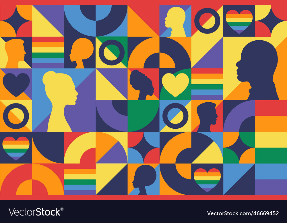 Pride Month Geometric Pattern Royalty Free Vector Image