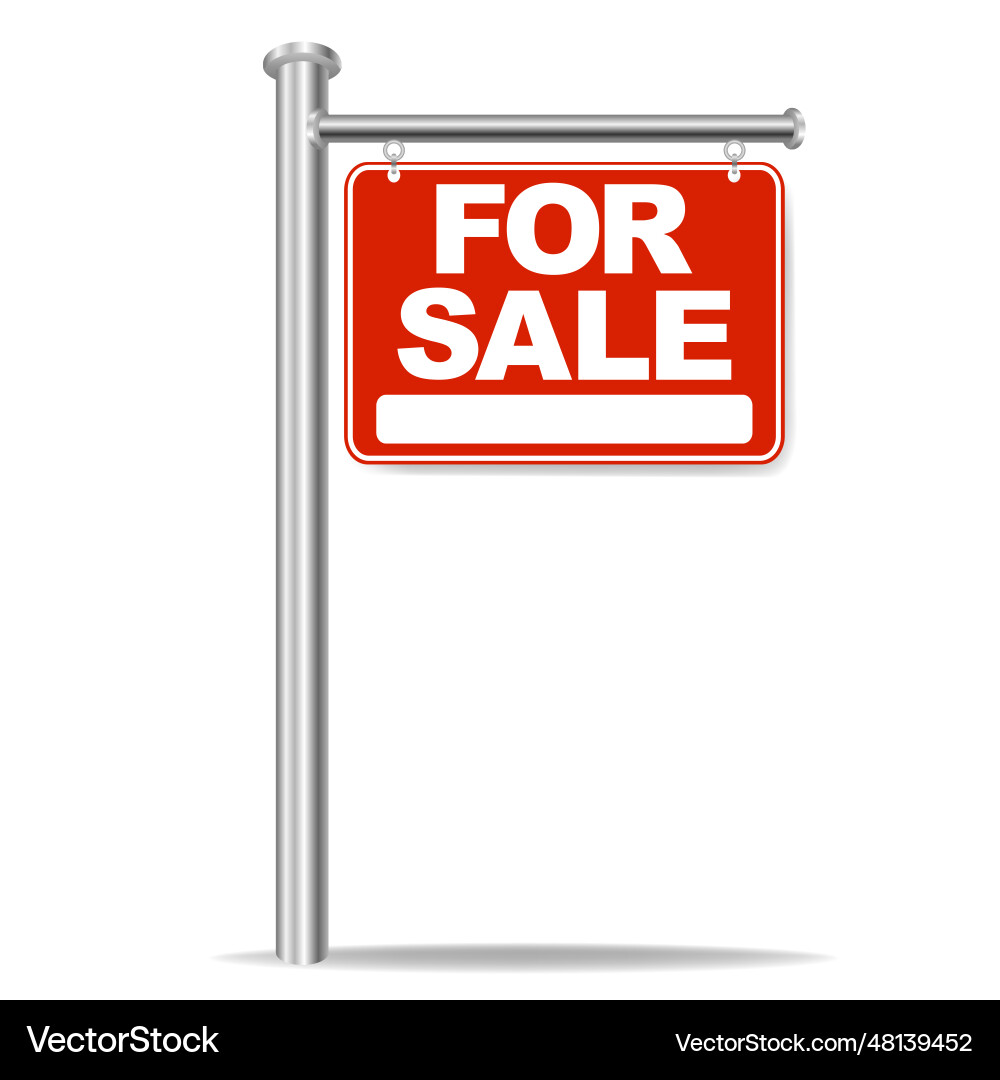 Sale red sign isolated white background Royalty Free Vector