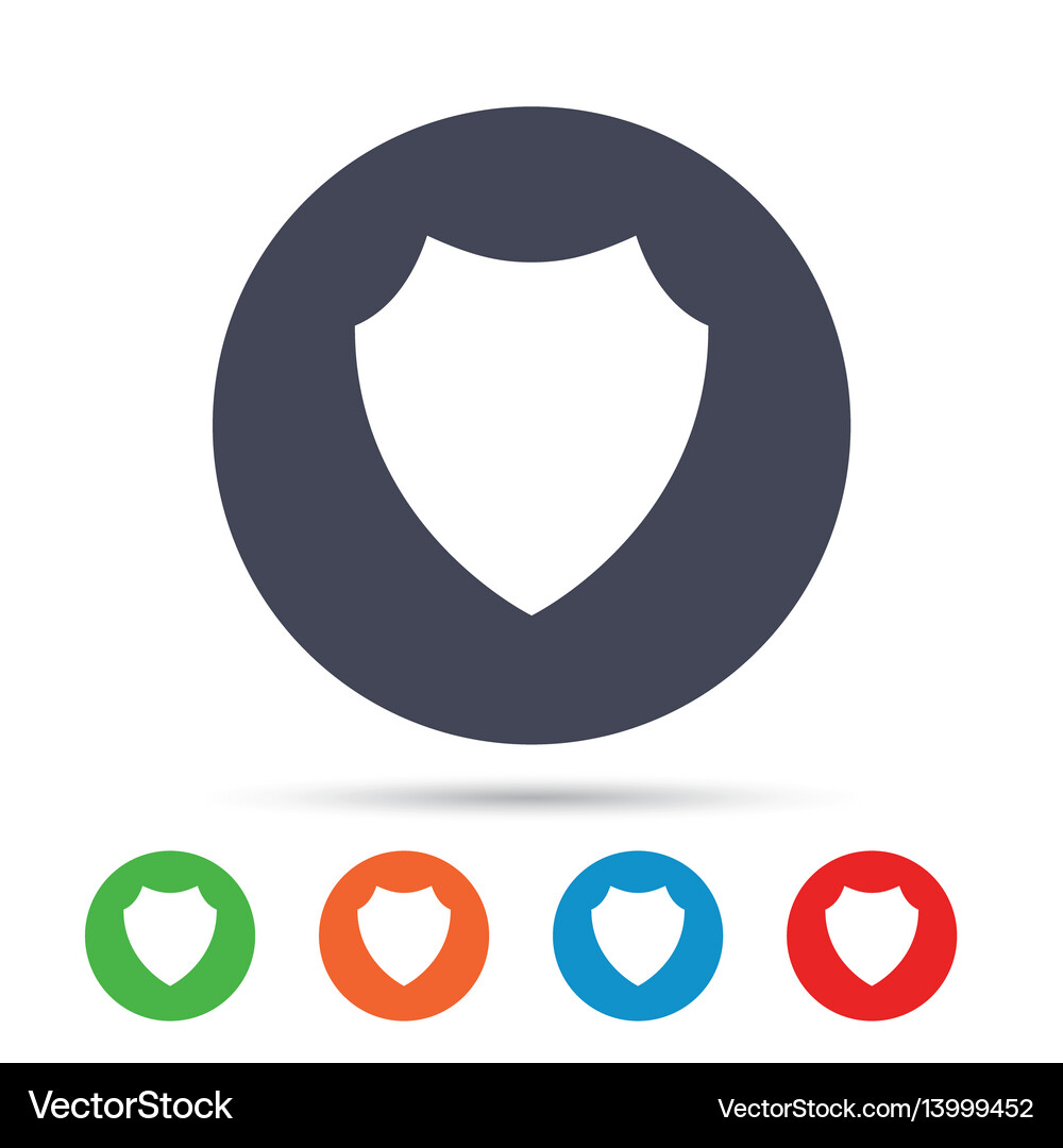 Shield sign icon protection symbol Royalty Free Vector Image
