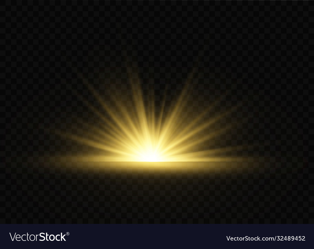 Sun ray light Royalty Free Vector Image - VectorStock