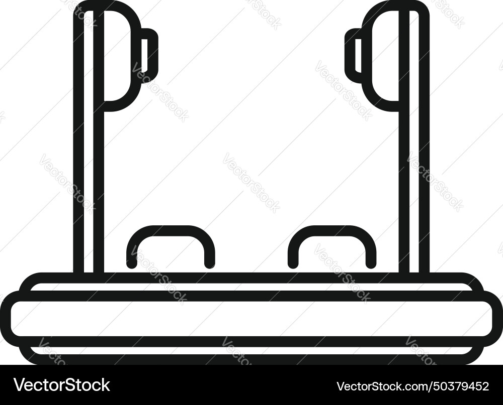 Vr platform stand icon outline social game Vector Image