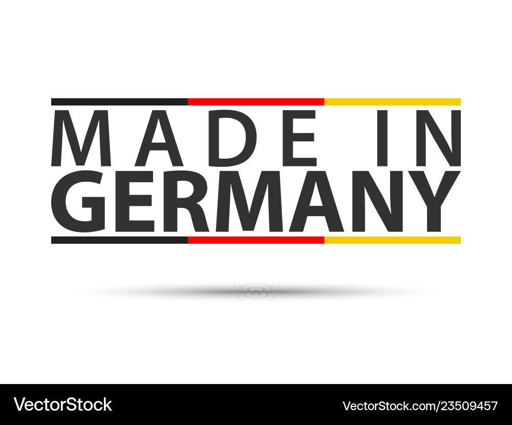 Colored symbol with german tricolor Royalty Free Vector