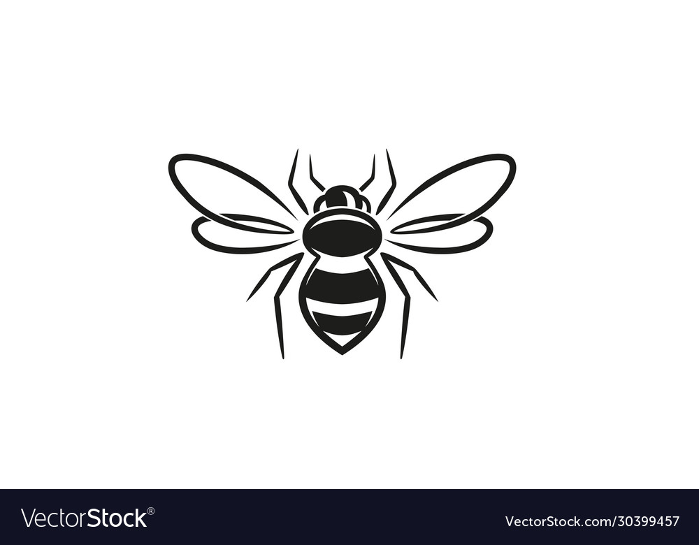Creative bee lines logo Royalty Free Vector Image