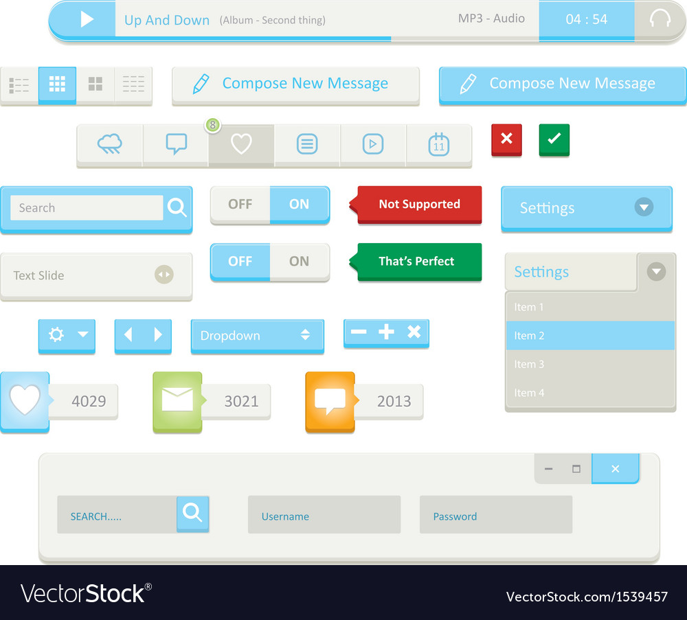Gui 3 Royalty Free Vector Image - VectorStock