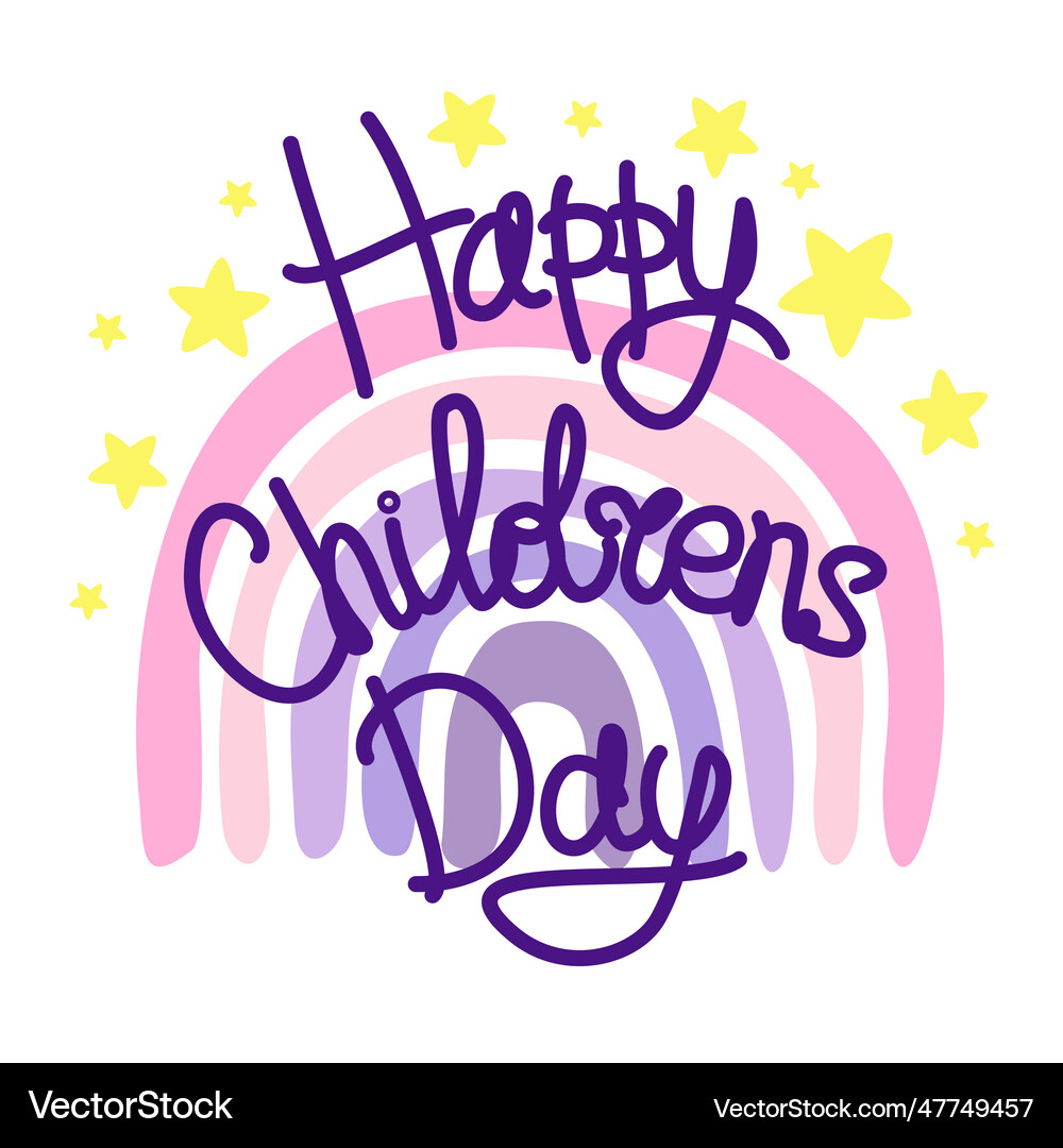 Happy children day card Royalty Free Vector Image