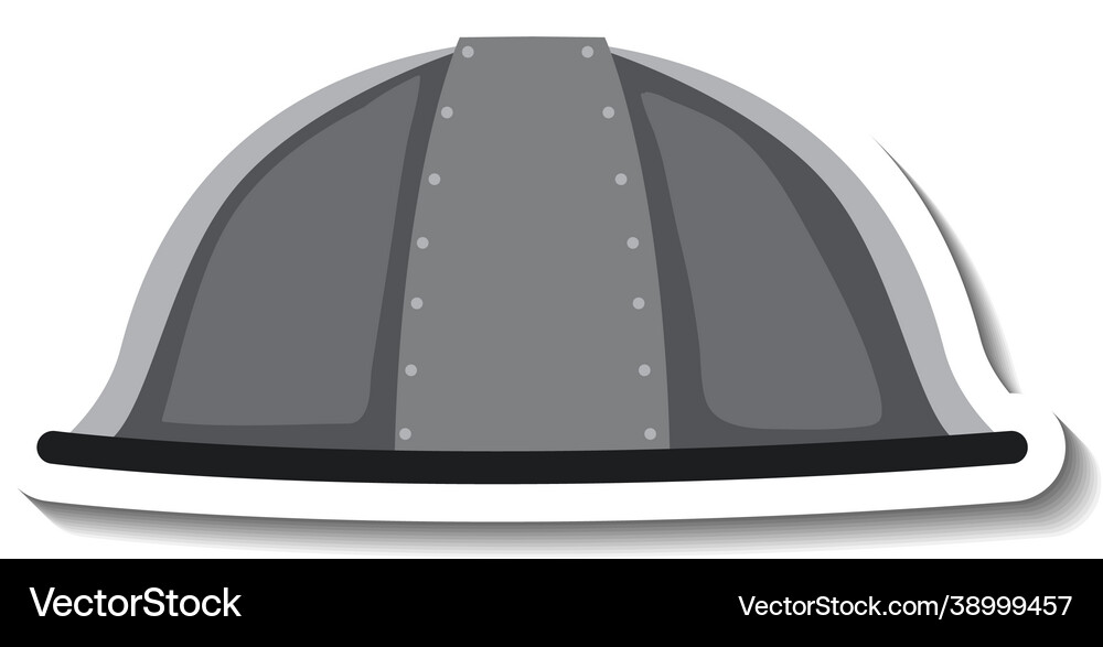 Knight helmet cartoon sticker Royalty Free Vector Image