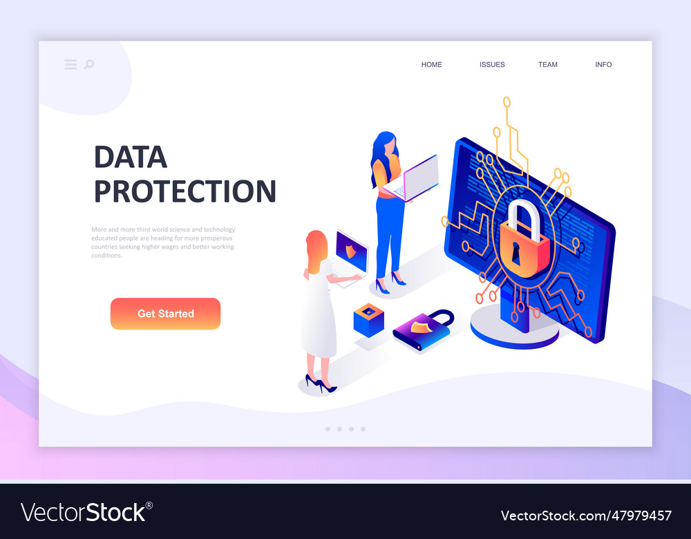 Modern flat design isometric concept of data Vector Image