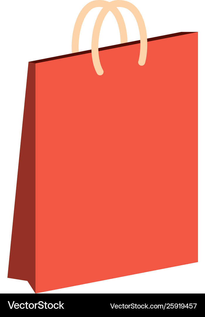 Paper shopping bag on white background Royalty Free Vector