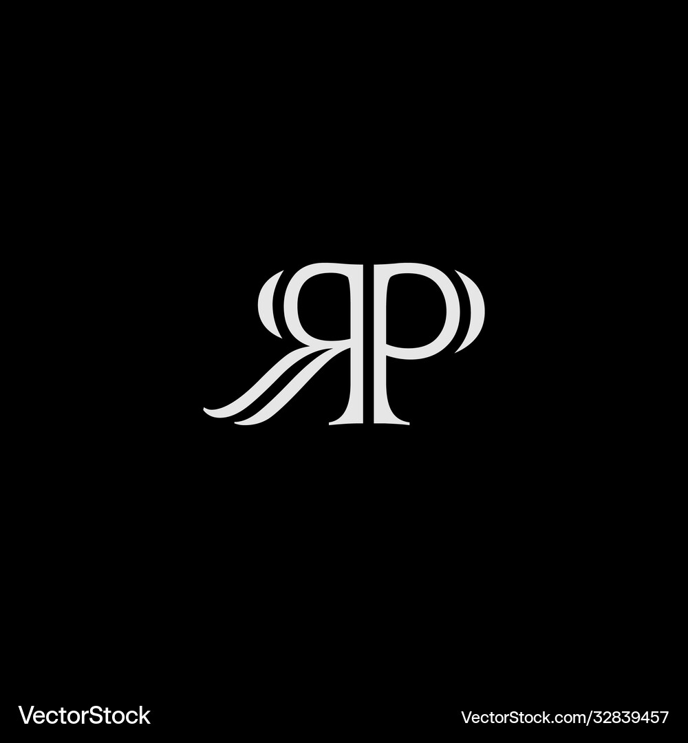 Pr or rp logo and icon designs with different Vector Image