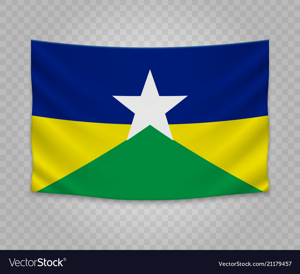 Realistic hanging flag Royalty Free Vector Image