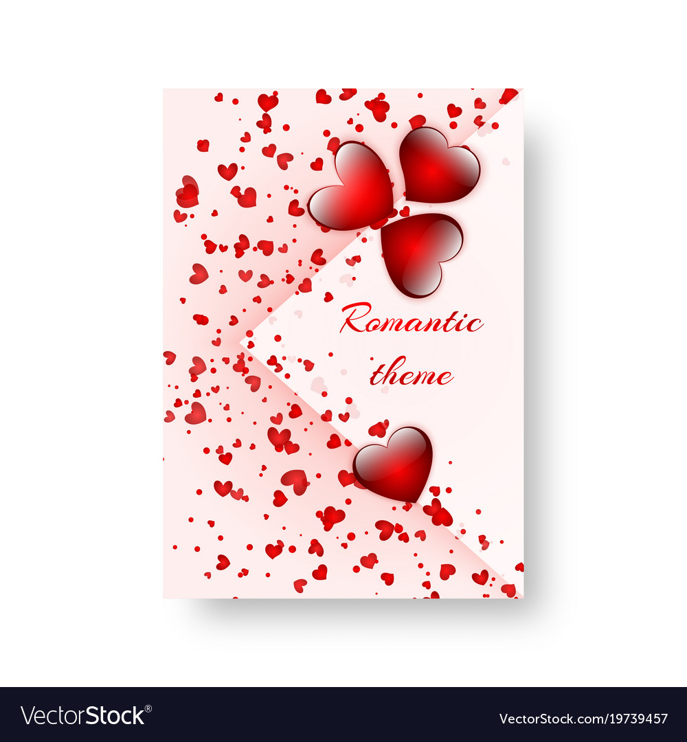 Rectangular pattern with scarlet hearts Royalty Free Vector