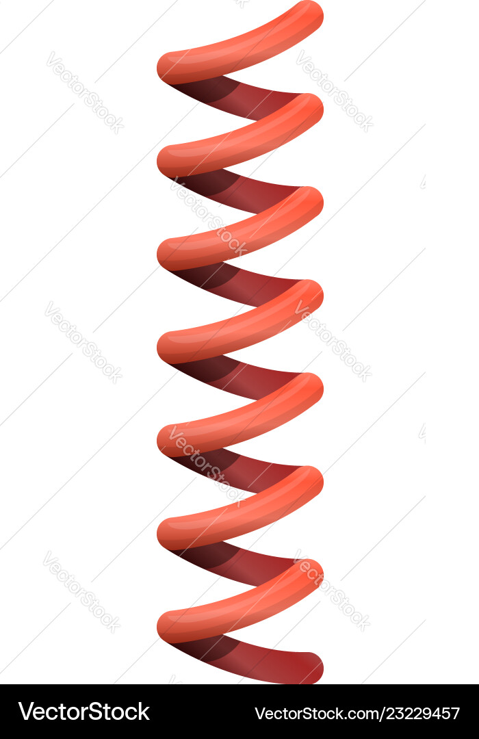 Red spiral cable icon cartoon style Royalty Free Vector