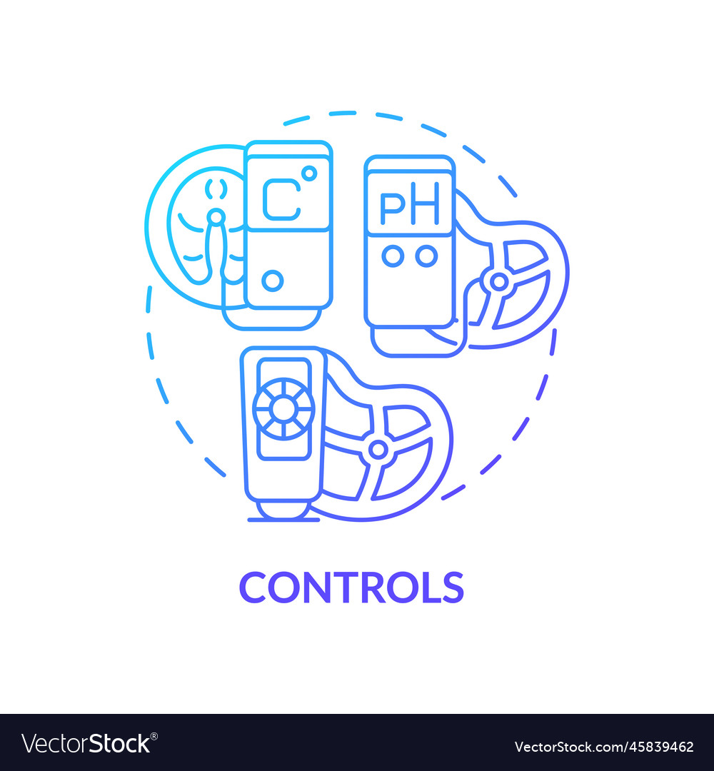 Controls blue gradient concept icon Royalty Free Vector
