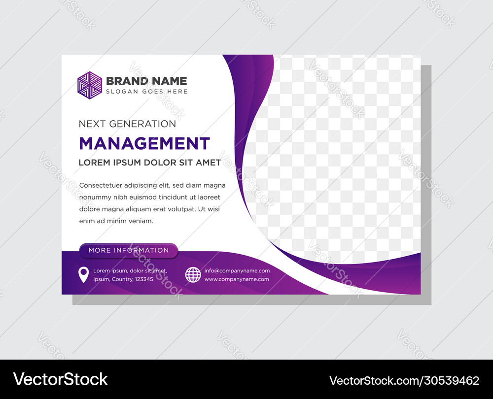 Curve purple banner template Royalty Free Vector Image