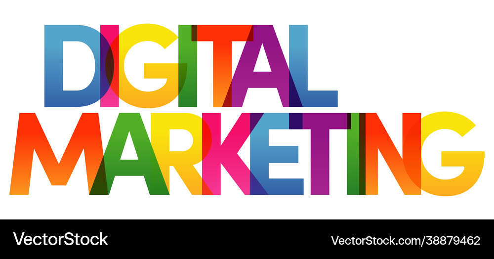 Digital marketing words slow Royalty Free Vector Image