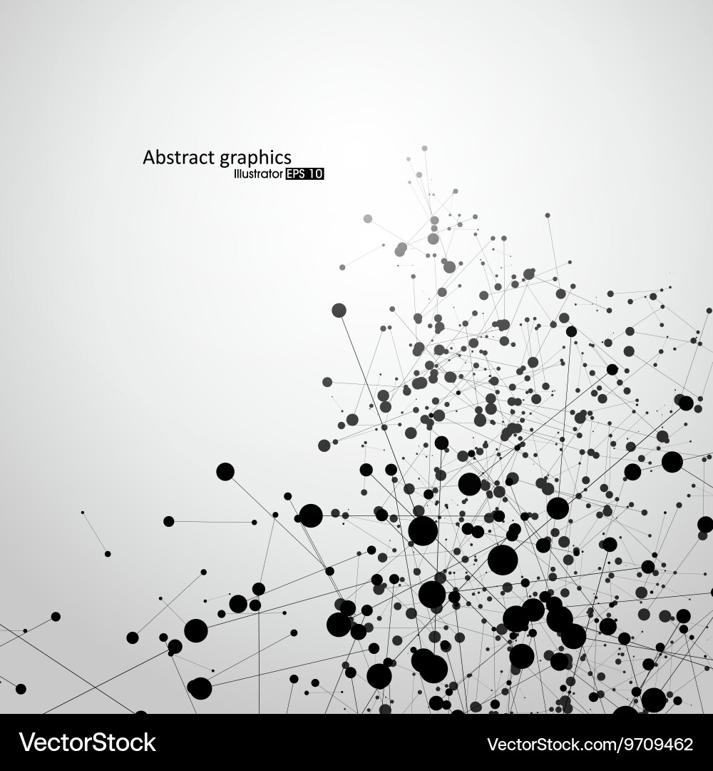 Dot and line consisting of abstract graphics Vector Image