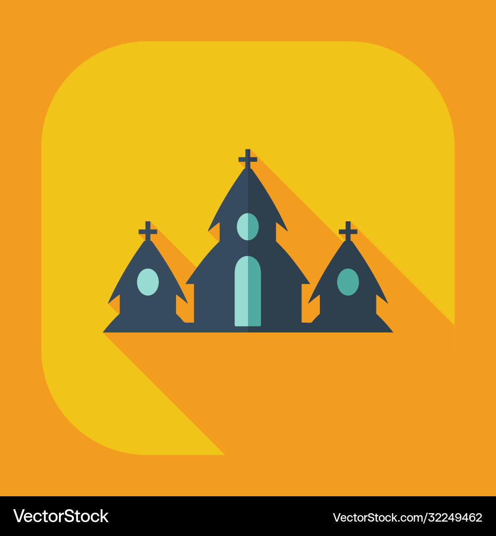 Flat modern design with shadow icons church Vector Image