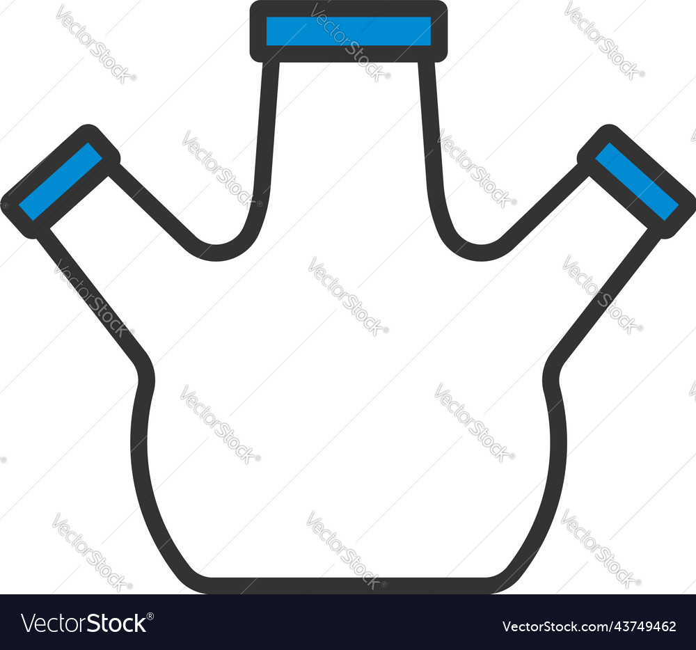 Icon of chemistry round bottom flask Royalty Free Vector