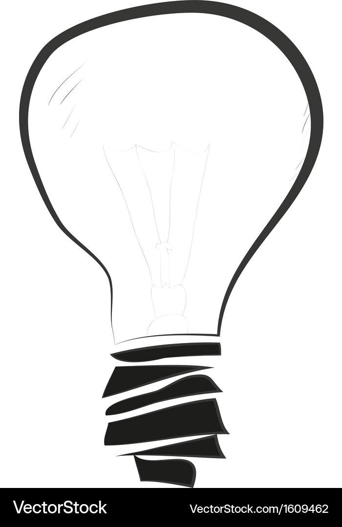 Light bulb isolated on white Royalty Free Vector Image