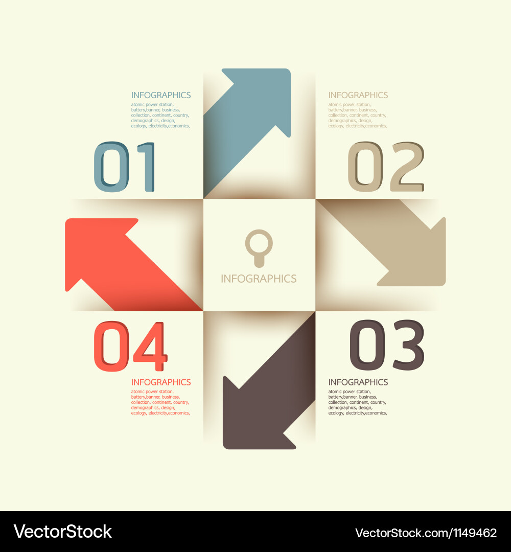 Modern Design template used for number banner Vector Image