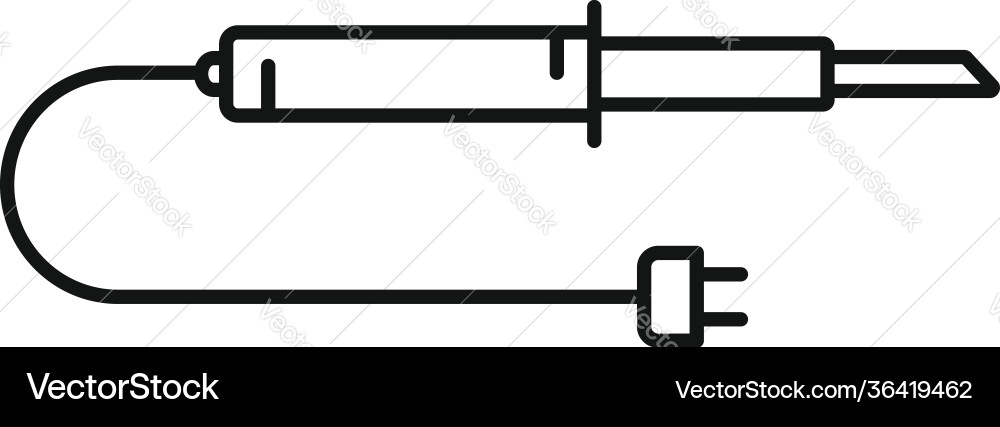Soldering electric icon outline style Royalty Free Vector