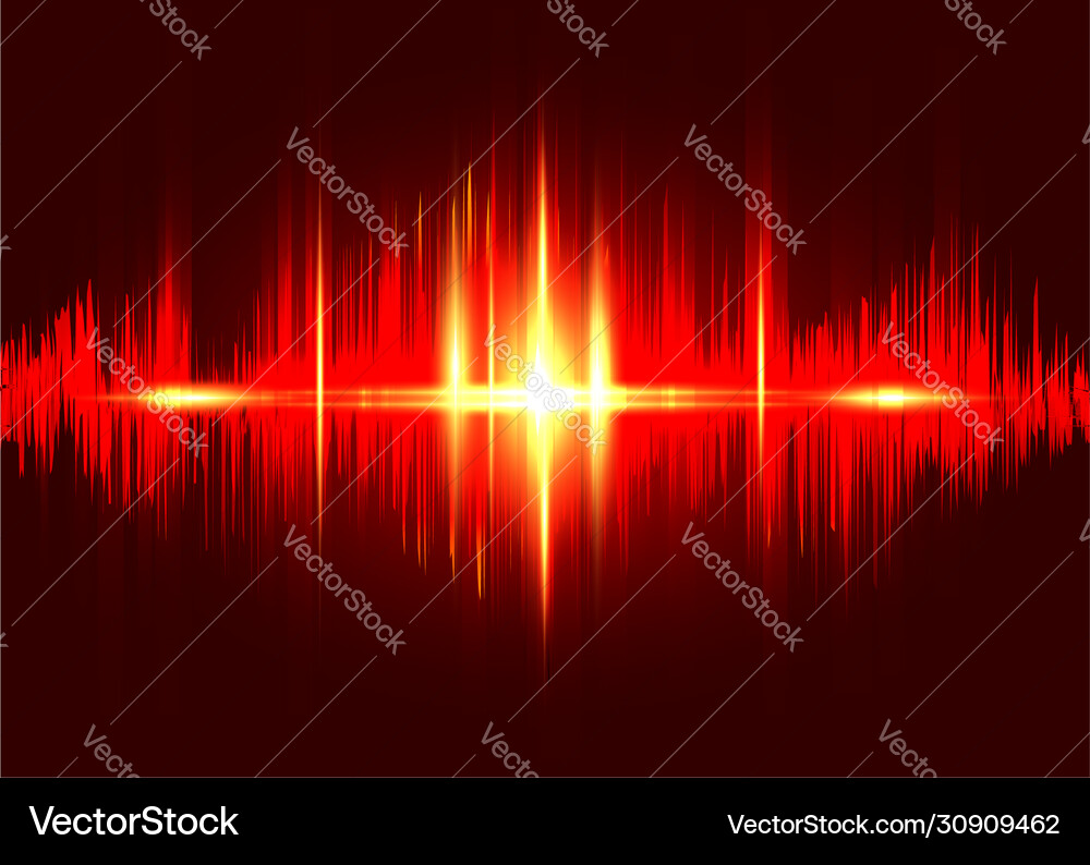 Red Sound Waves Wallpaper