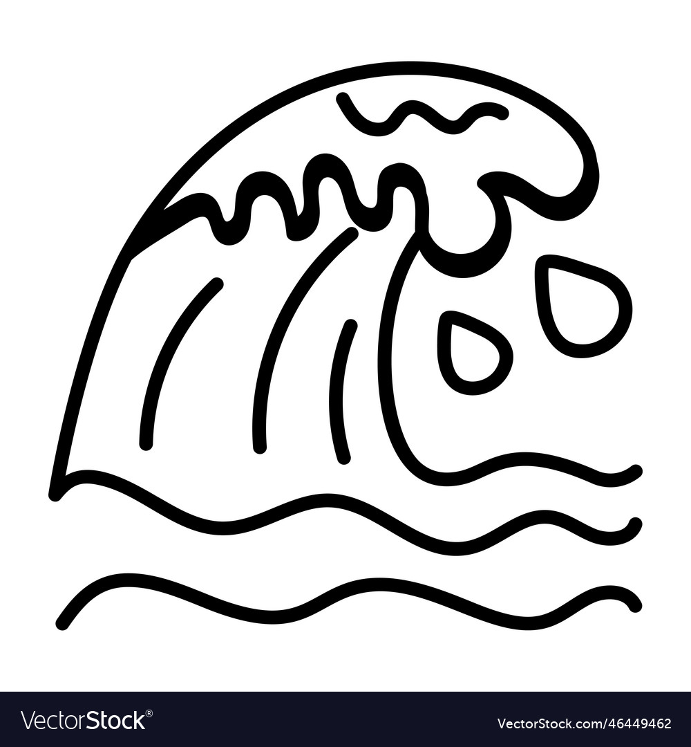 Tsunami Royalty Free Vector Image VectorStock