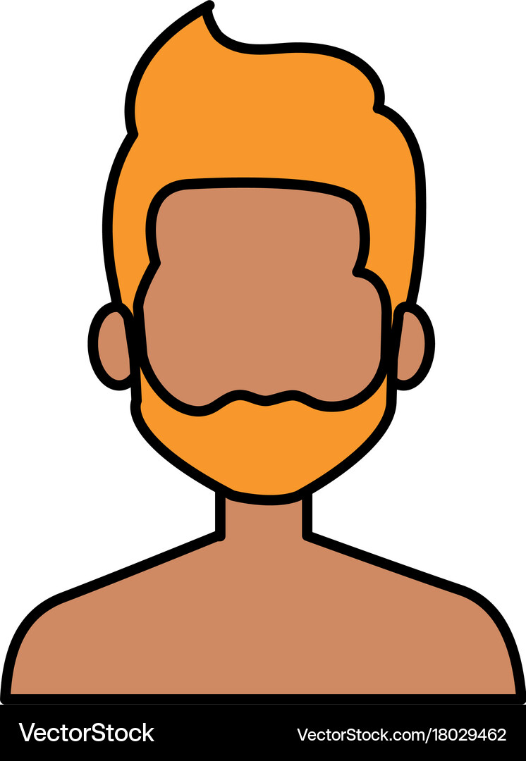Young man shirtless avatar character Royalty Free Vector