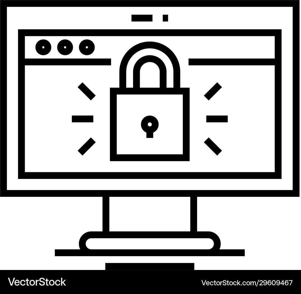 Blocked info line icon concept sign outline Vector Image
