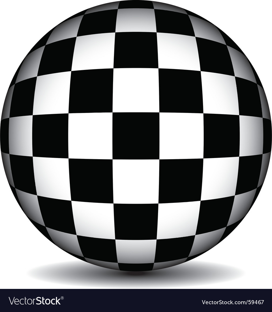 Checkerboard Sphere Royalty Free Vector Image - VectorStock