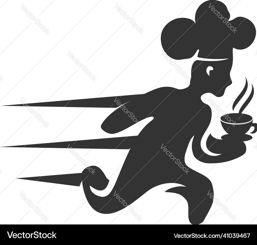 Coffee delivery chef icon brand identity Vector Image