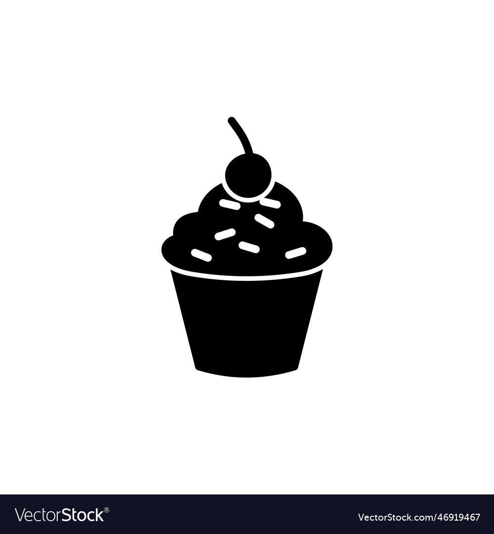 Cup Cake Icon Cake Icon Bakery Muffin Royalty Free Vector