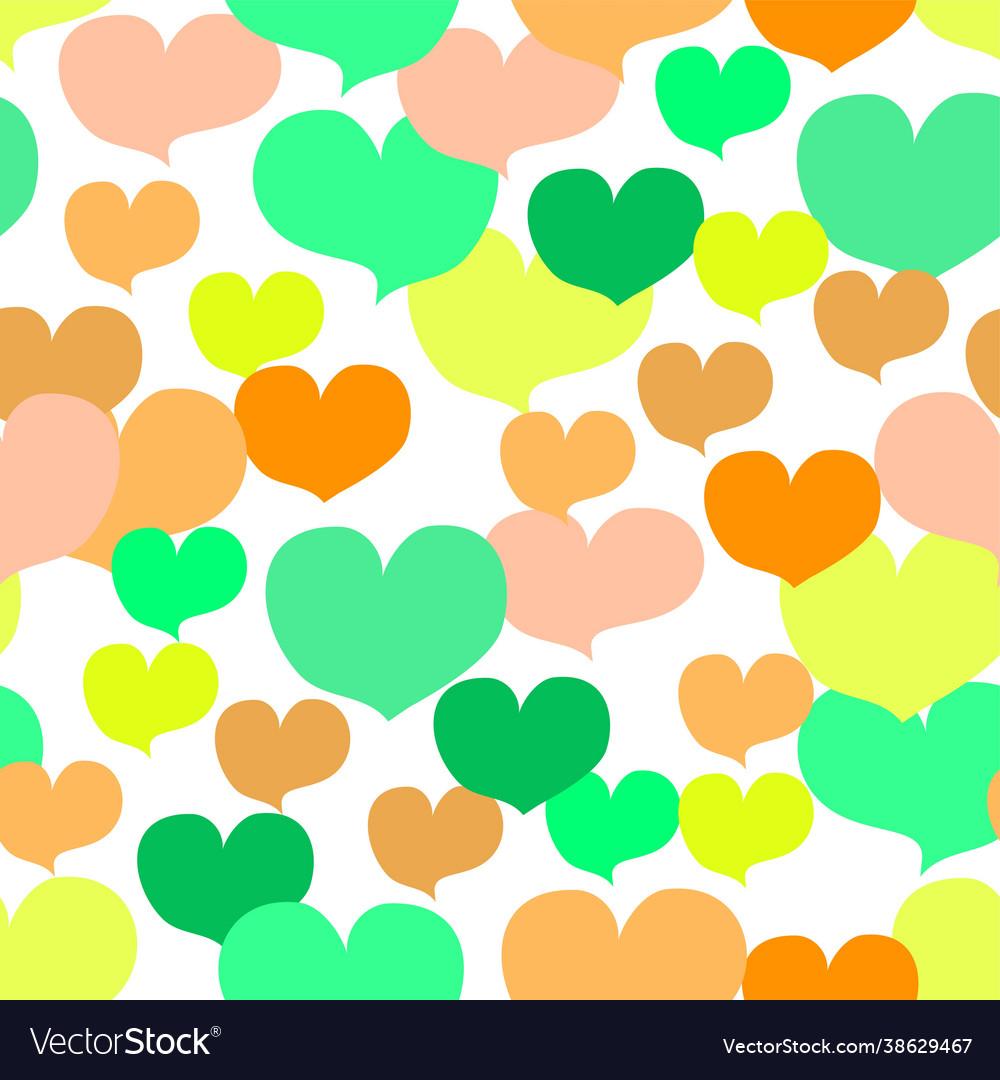 Cute hearts repeating pattern Royalty Free Vector Image